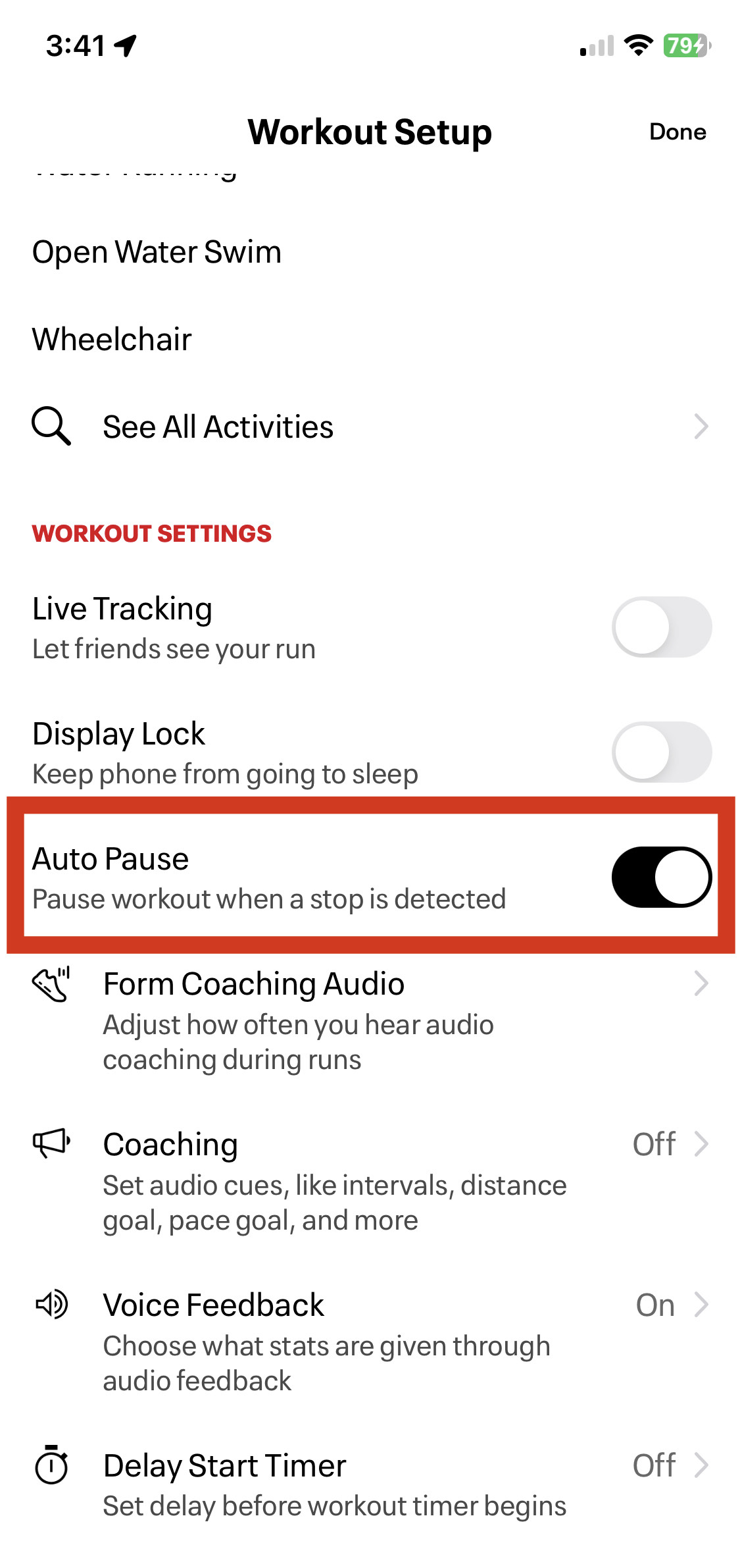 Auto-Pause – MapMyFitness