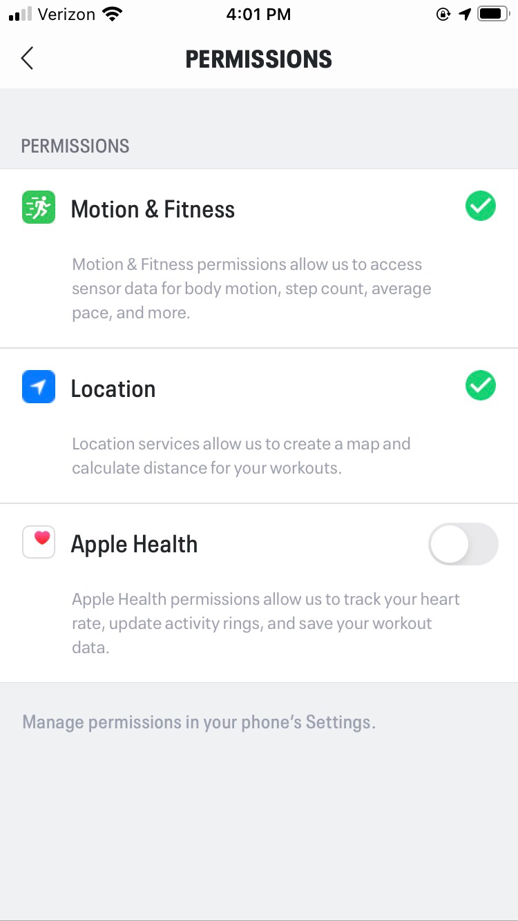 iOS Motion Sensor – MapMyFitness